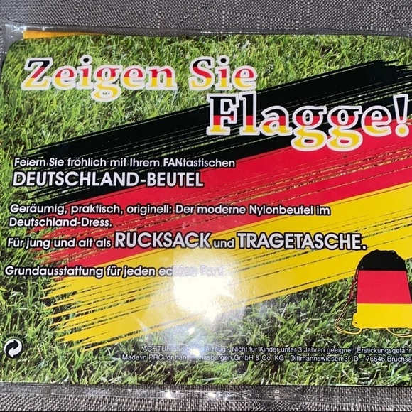 Bags | German Flag Drawstring Bag | Poshmark